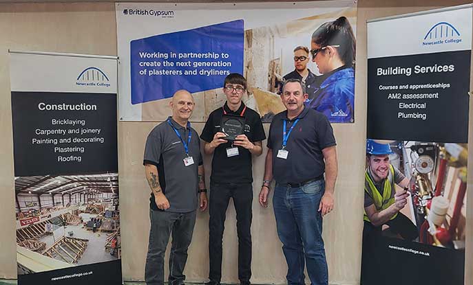 Newcastle College Plastering Student Named British Gypsum Plastering ...